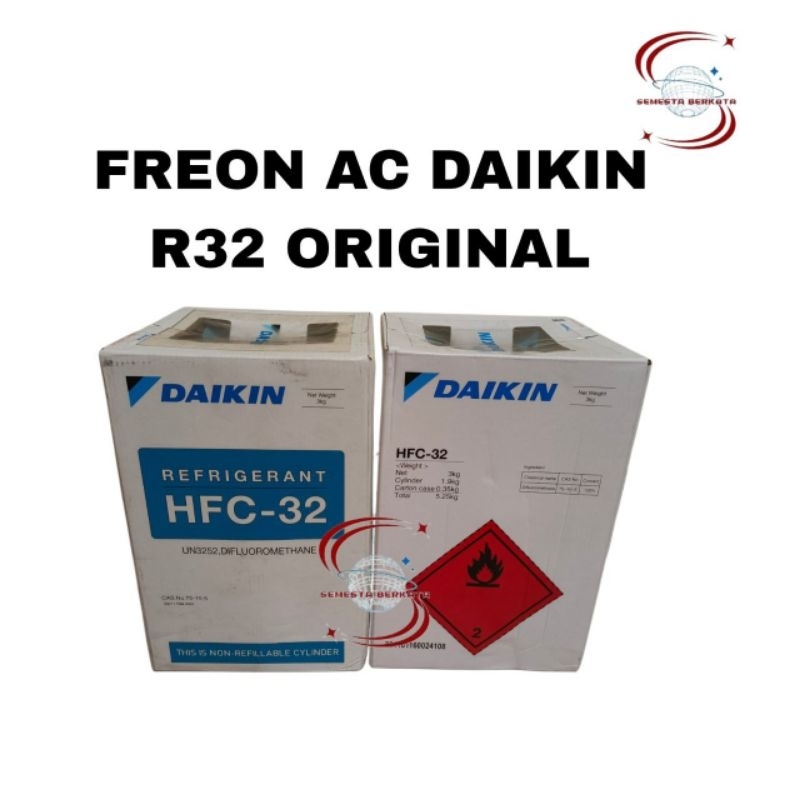 Jual Freon AC R32 original daikin berat 3Kg/Freon R32 tabung kecil | Shopee Indonesia