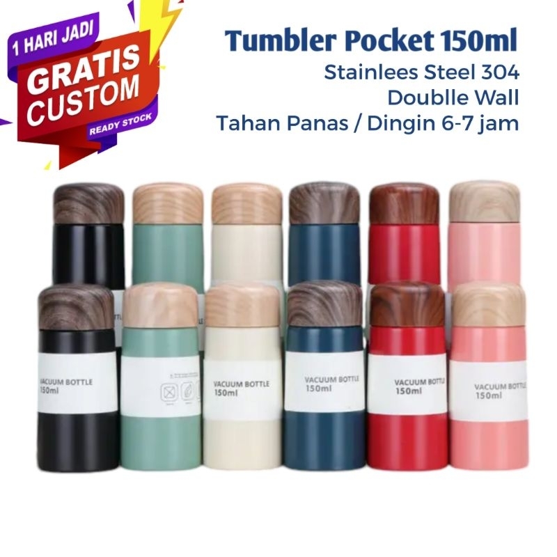 Jual Termos Pocket 150ml Stainleea steel Tahan Panas / dingin Gratis ...