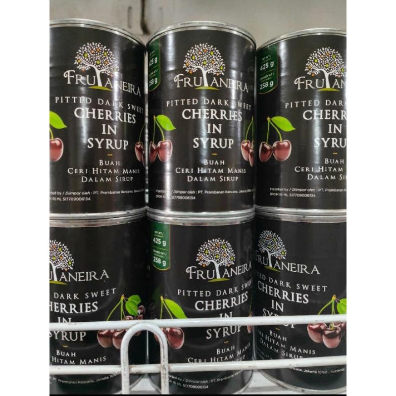 Jual frutaneira dark sweet cherries 425gr cherry tangkai kaleng can ...