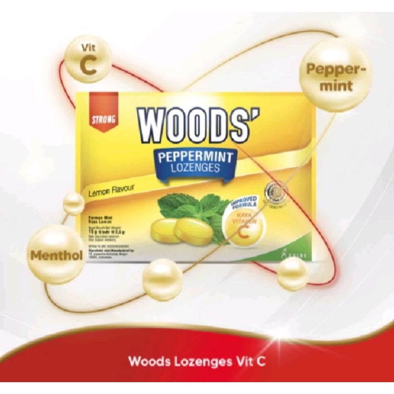 Jual Permen WOODS VIT C RASA LEMON 15g (ISI 6 BUTIR) | Shopee Indonesia
