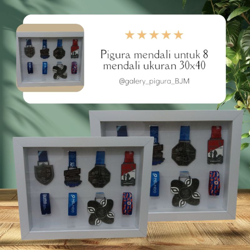 Jual Pigura MENDALI untuk 8 mendali ukuran 30x40CM TERMURAHH | Shopee ...