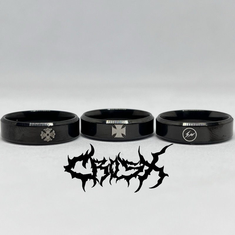 Jual STAR RING İNDEPENDENT RING CROSS SALIB / BLACK RING / SILVER RING ...