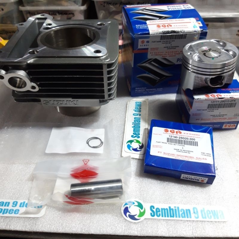 Jual blok seher set satria FU 150 OEM SCEM SUZUKI thailand ( piston kit original SGP) | Shopee ...