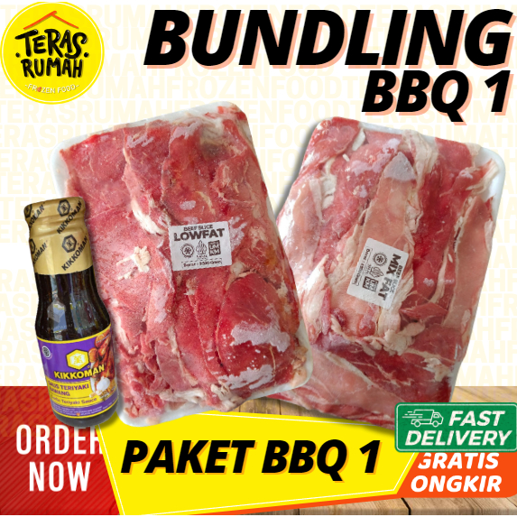 Jual PAKET BBQ 1 - BEEF DAGING SAPI SLICE BANYAK LEMAK (MIX FAT) & LOW ...