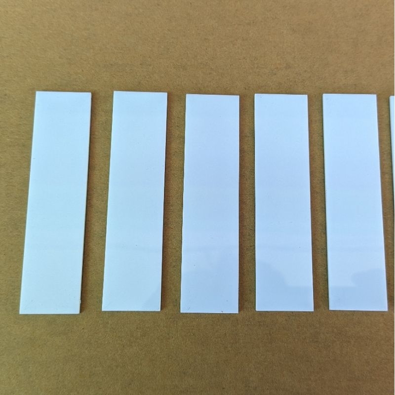 Jual bahan name tag akrilik ukuran 8cm x 2cm / bahan nama dada akrilik ...