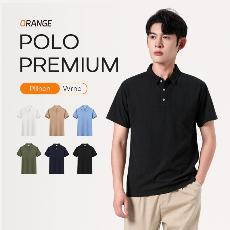 Jual Kaos Kerah Polo Shirt Polos Pria Premium Pakaian Cowok Kerah ...