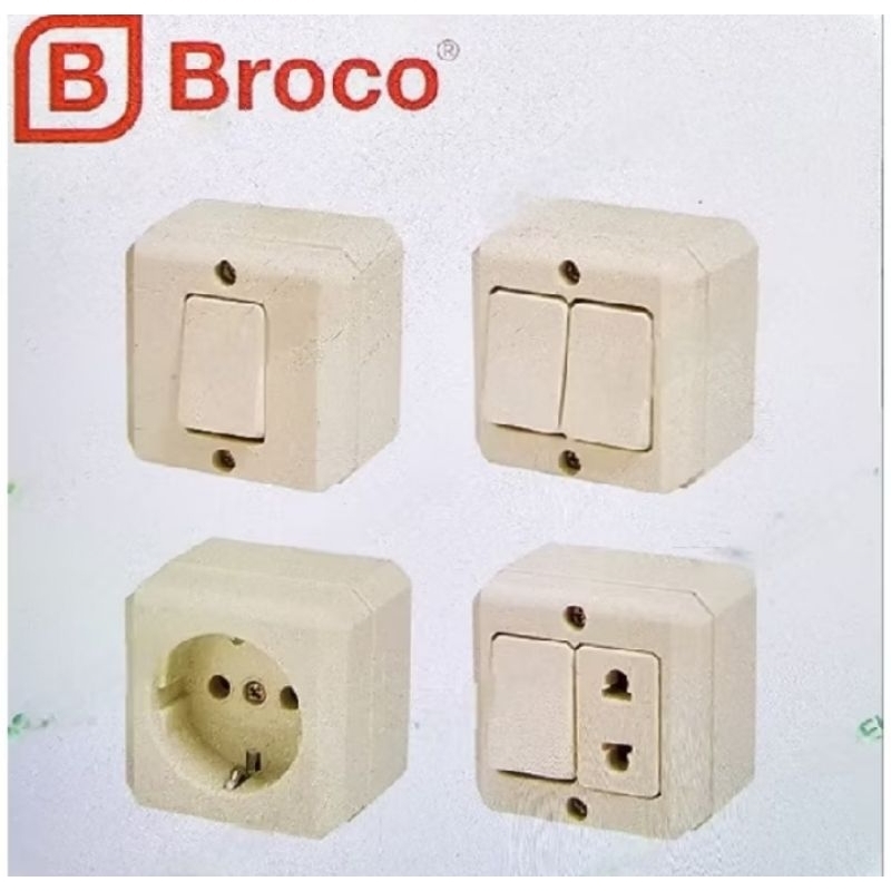 Jual Broco OB saklar engkel/seri/stop kontak/E +s OB Cream | Shopee ...