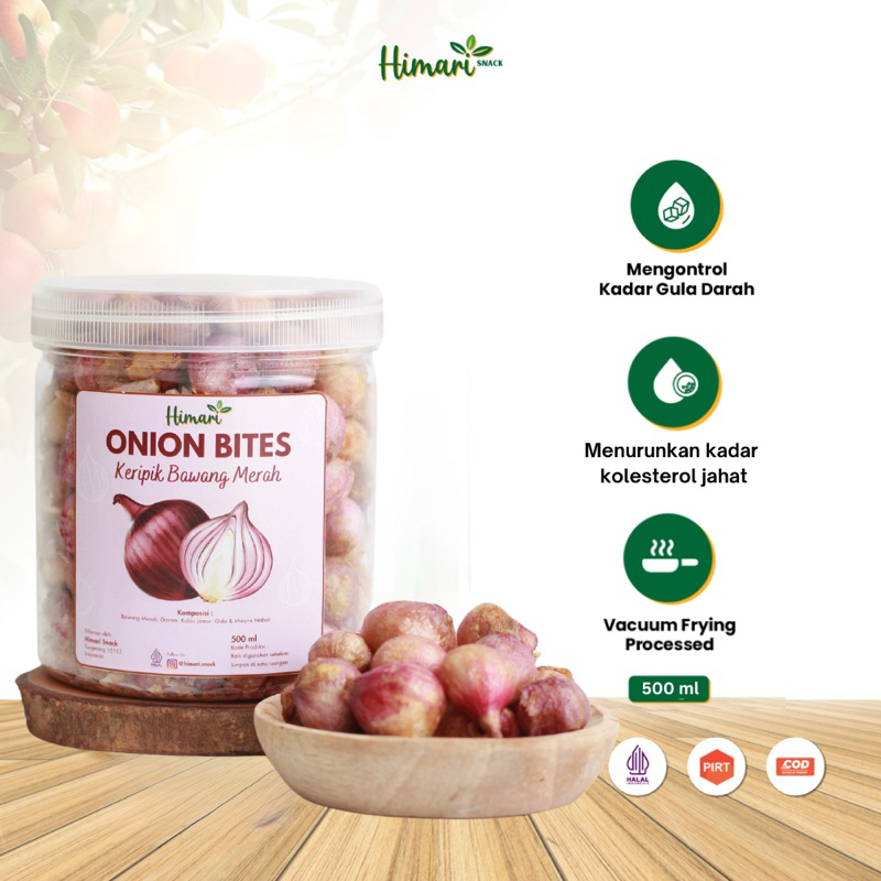 Jual Himari Onion Bites Keripik Bawang Merah Utuh 100% Produk Lokal ...