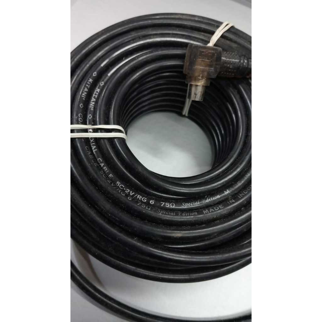 Jual KABEL ANTENNA KITANI 5C-2V 20M + JACK TV | Shopee Indonesia