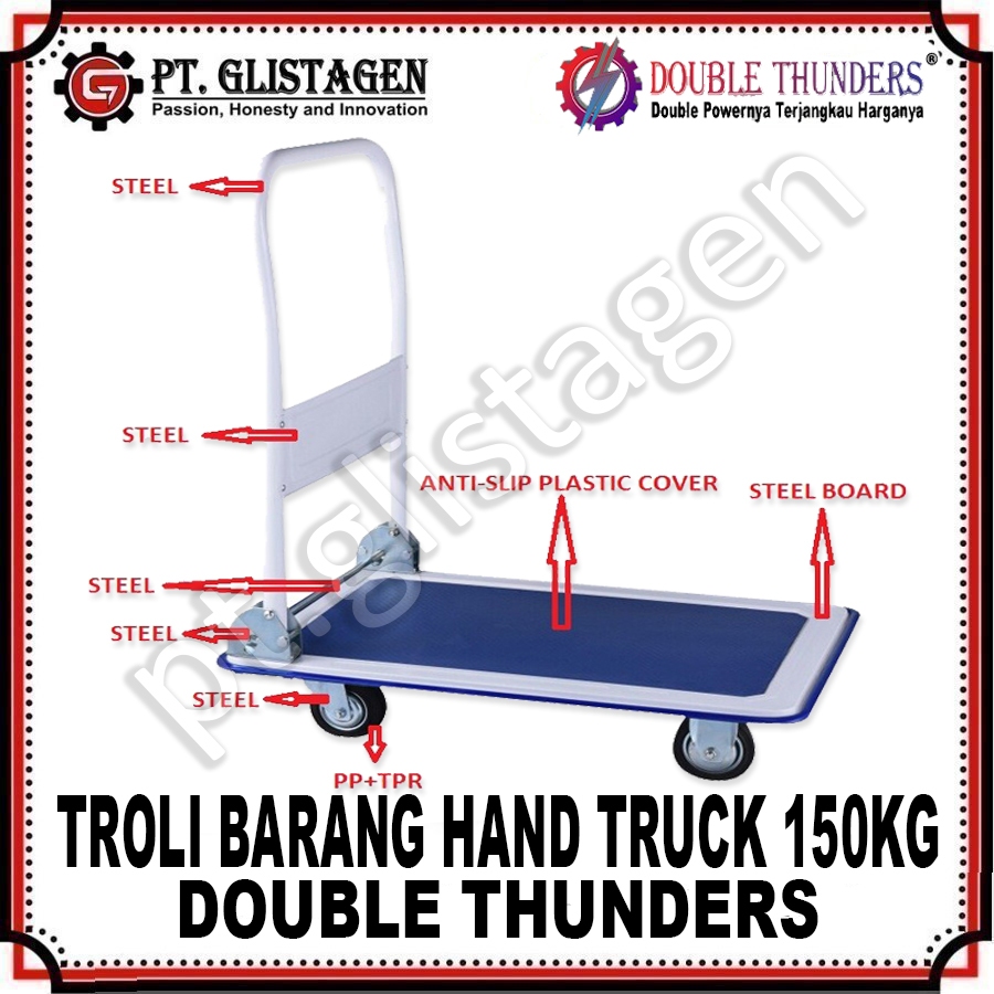 Jual Hand Truck 150KG / Troli Besi / Trolley 150 KG / Troli Barang ...