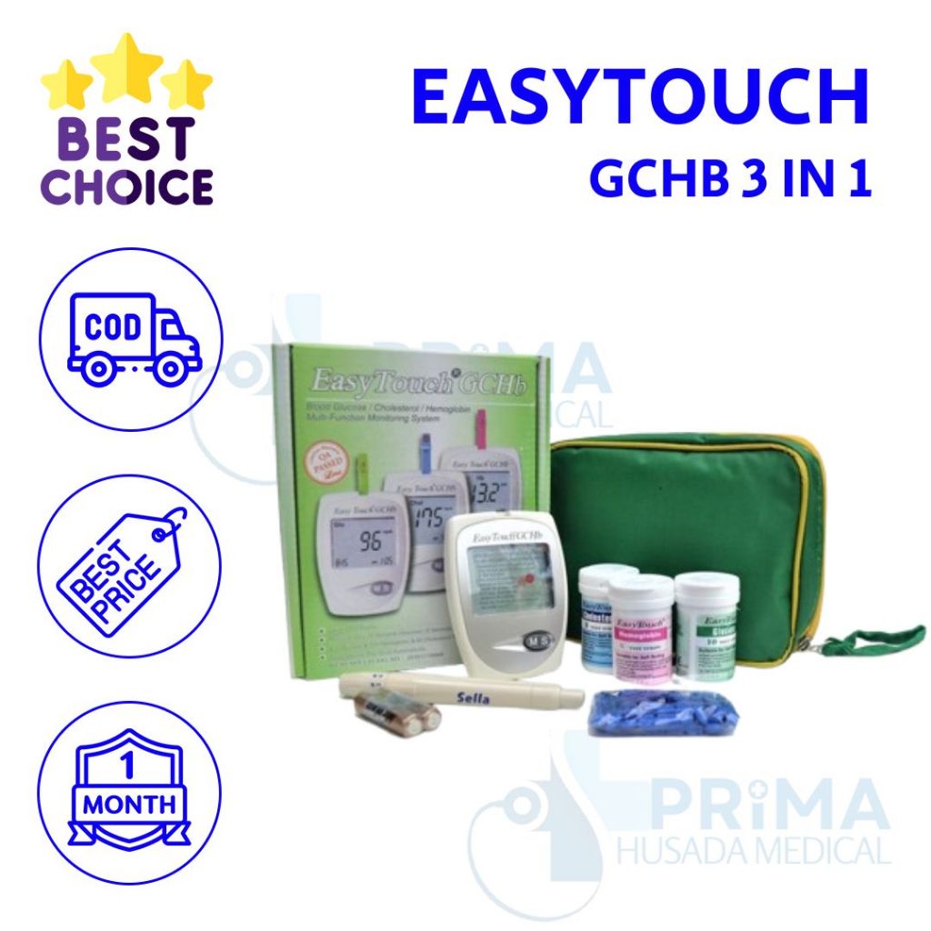 Jual Alat Easy Touch GCHb Easytouch Glukosa Cholestrol Hemoglobin GHC ...