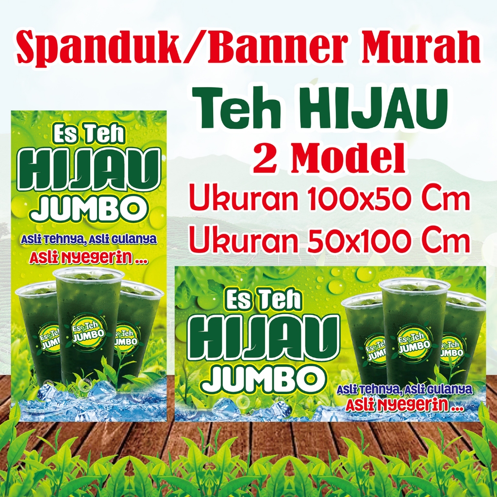 Jual Spanduk/Banner Es Teh Hijau Jumbo | Shopee Indonesia