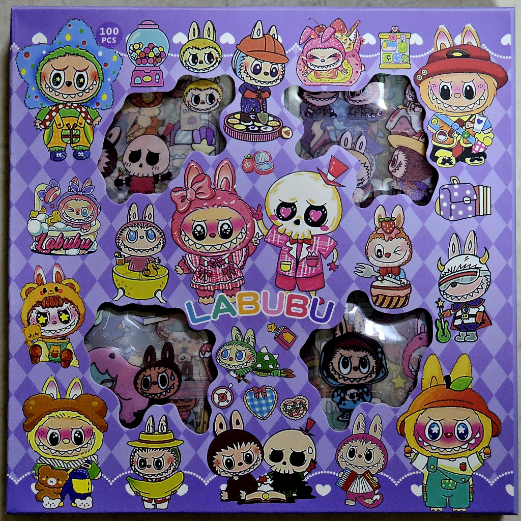 Jual STICKER LABUBU karakter isi 100 Pcs/box Waterproof Anti air Stiker ...