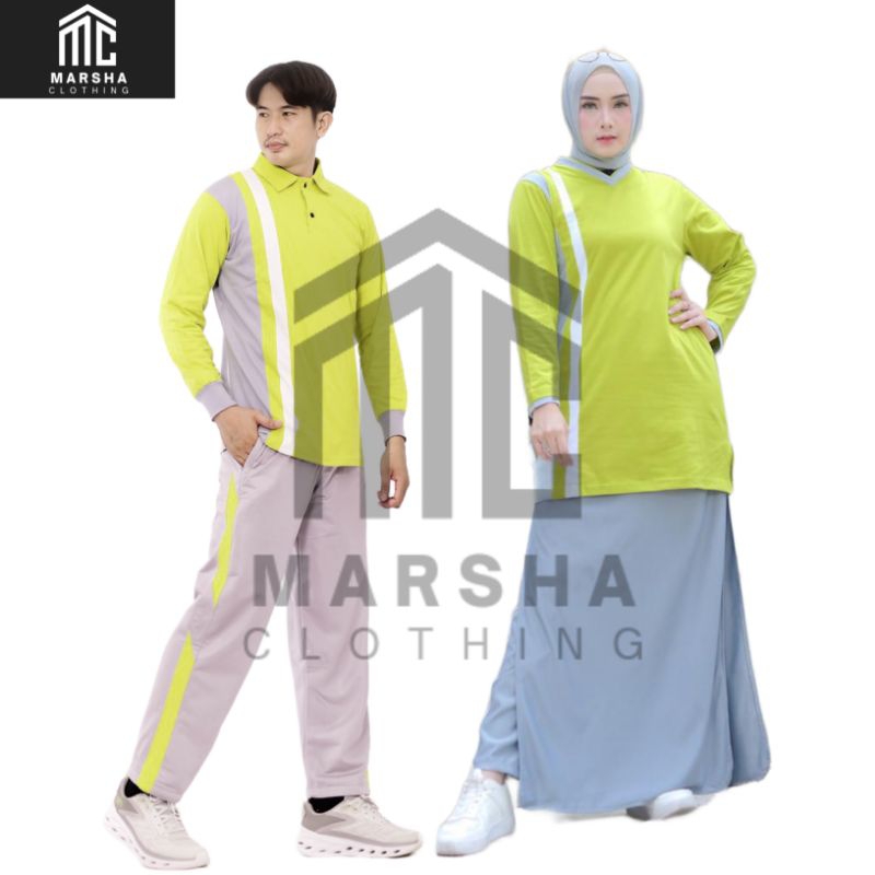 Jual setelan olahraga couple//setelan olahraga tunik wanita//setelan ...