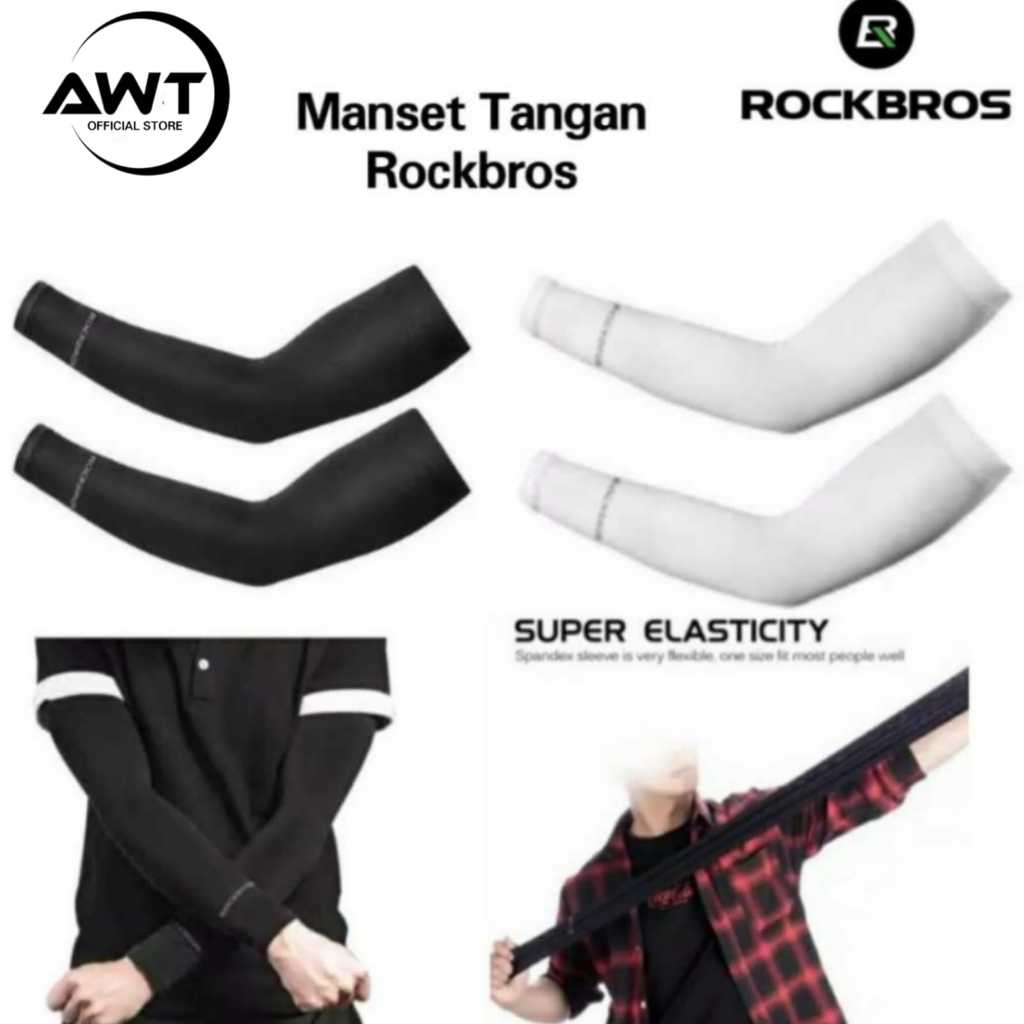 Jual Manset Tangan Sepeda Rockbros Anti UV Outdoor Arm Sleeve XT9002BK ...