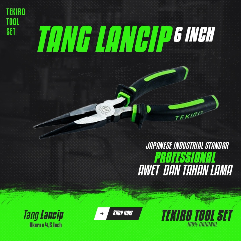 Jual TEKIRO tang lancip MINI 4.5inch long nose mini pliers TEKIRO ...