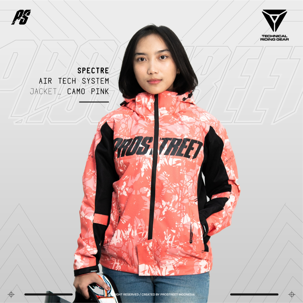 Jual Jaket Motor Prostreet Spectre Air Tech System Camo Pink | Shopee ...
