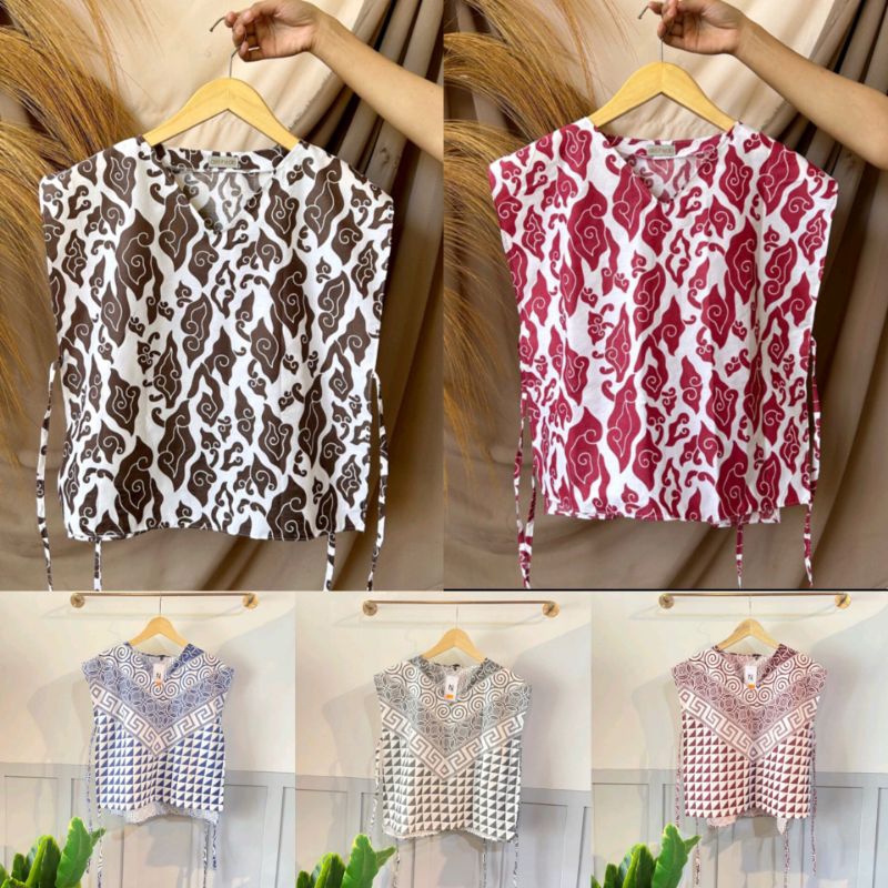 Jual VEST ATASAN BATIK WANITA TERBARU//ROMPI//LUARAN WANITA | Shopee ...