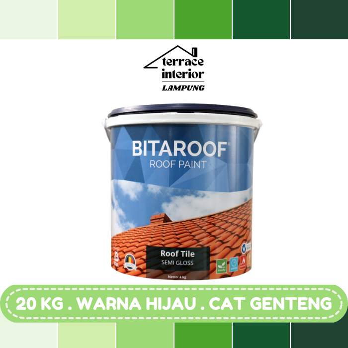 Jual Cat Genteng Bital Asia Bitaroof Warna Hijau 20 KG | Shopee Indonesia