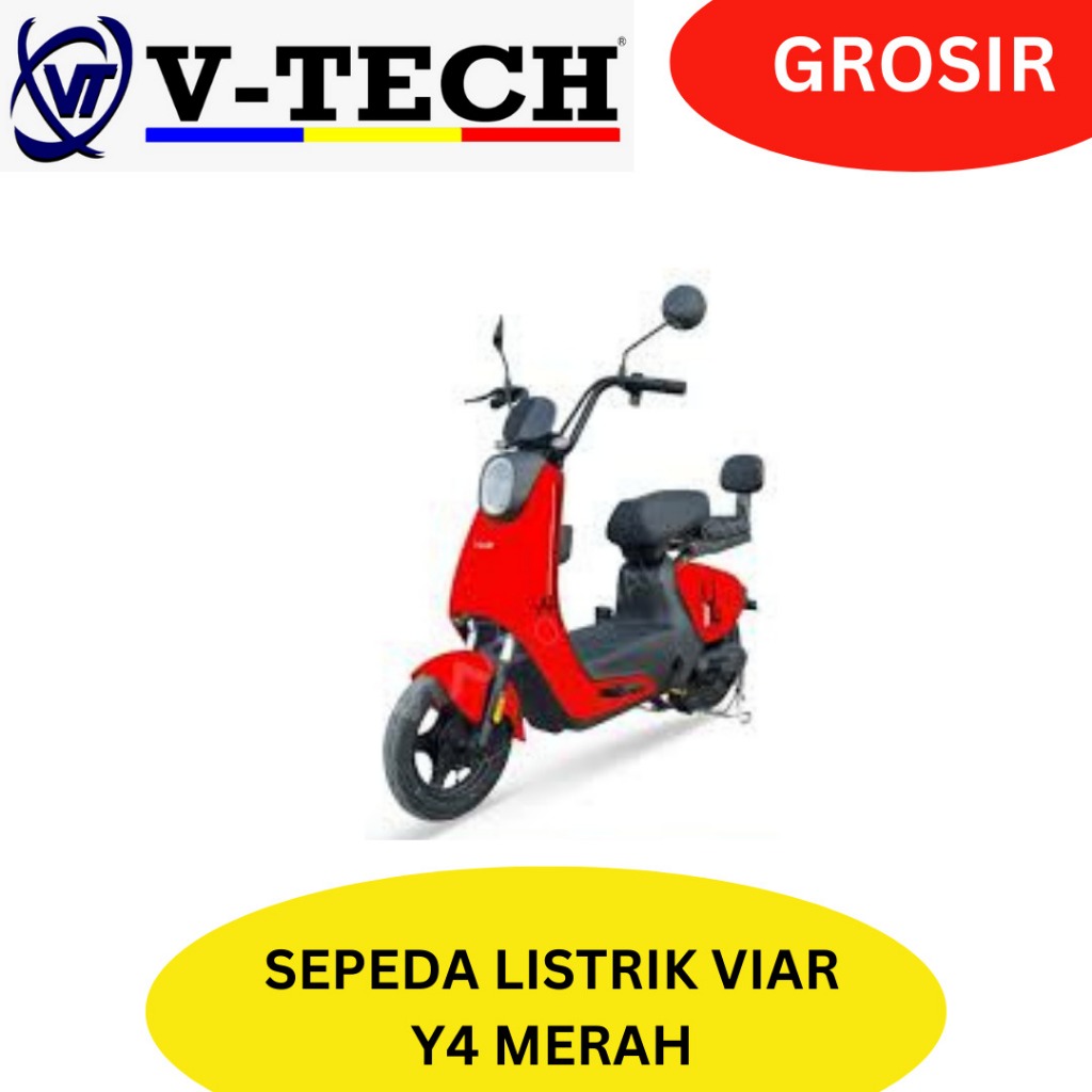 Jual SEPEDA LISTRIK VIAR Y4 MERAH | Shopee Indonesia