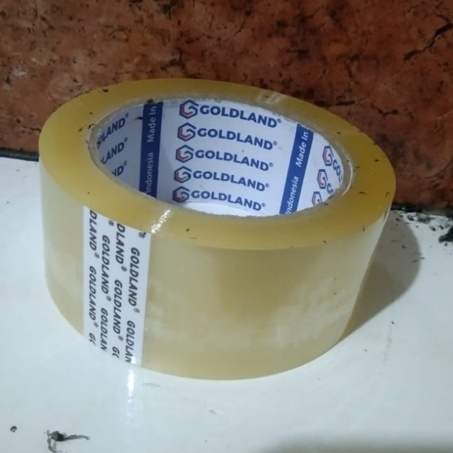 Jual LAKBAN BENING GOLDLAND 45MM 100 YARD / LAKBAN 2 INCH GOLD LAND TRANSPARAN | Shopee Indonesia