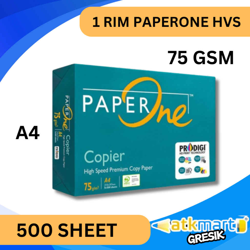 Jual PAPERONE KERTAS HVS A4 75 GSM 1 RIM 500 LEMBAR KERTAS FOTOCOPY KERTAS PRINT FOTOKOPI PUTIH ...