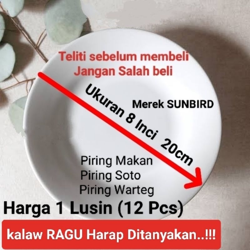 Jual piring makan keramik putih polos ukuran 8 Inci 20cm | Shopee Indonesia