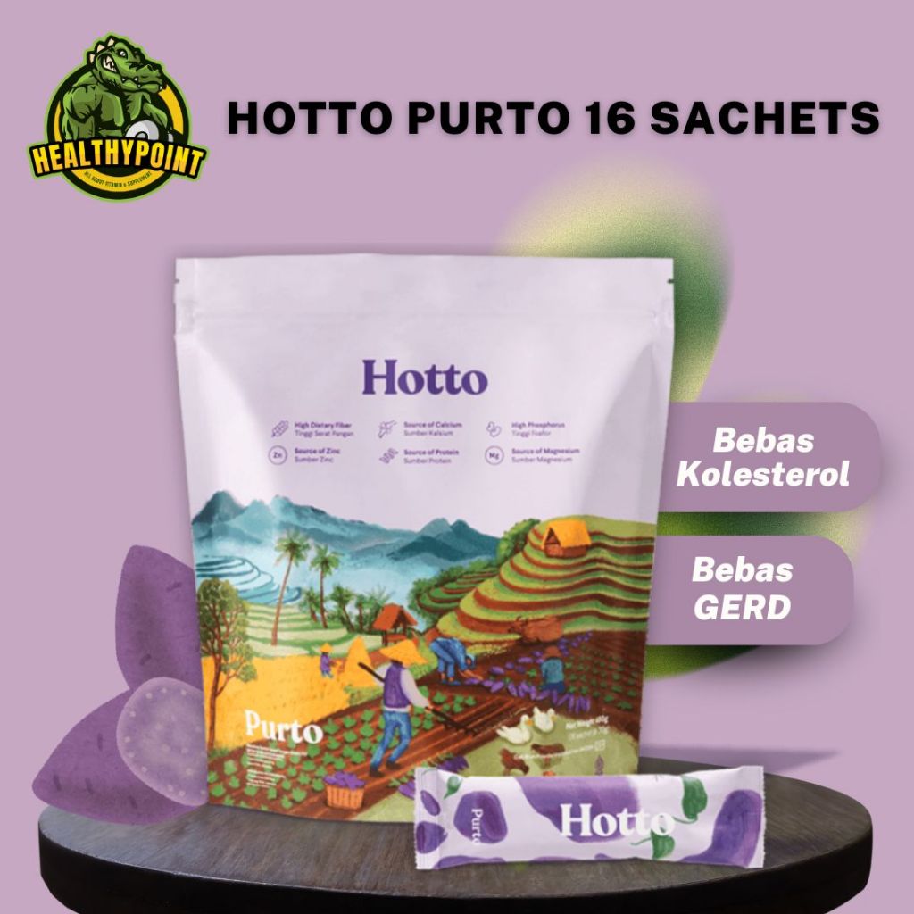 Jual Hotto Purto Multigrain with Purple Potato 1 Pouch - 16 Sachet ...