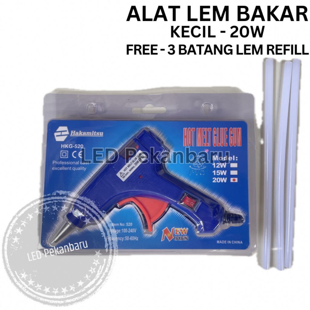 Jual ALAT LEM BAKAR KECIL 20W 220V LEM TEMBAK BIRU REFILL ISI LEM BATANG 7MM LEM LILIN | Shopee ...