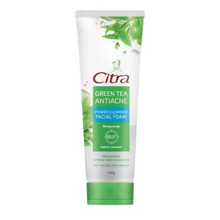Jual CITRA GREEN TEA ANTIACNE POWER CLEANSER FACIAL FOAM 100G | Shopee ...