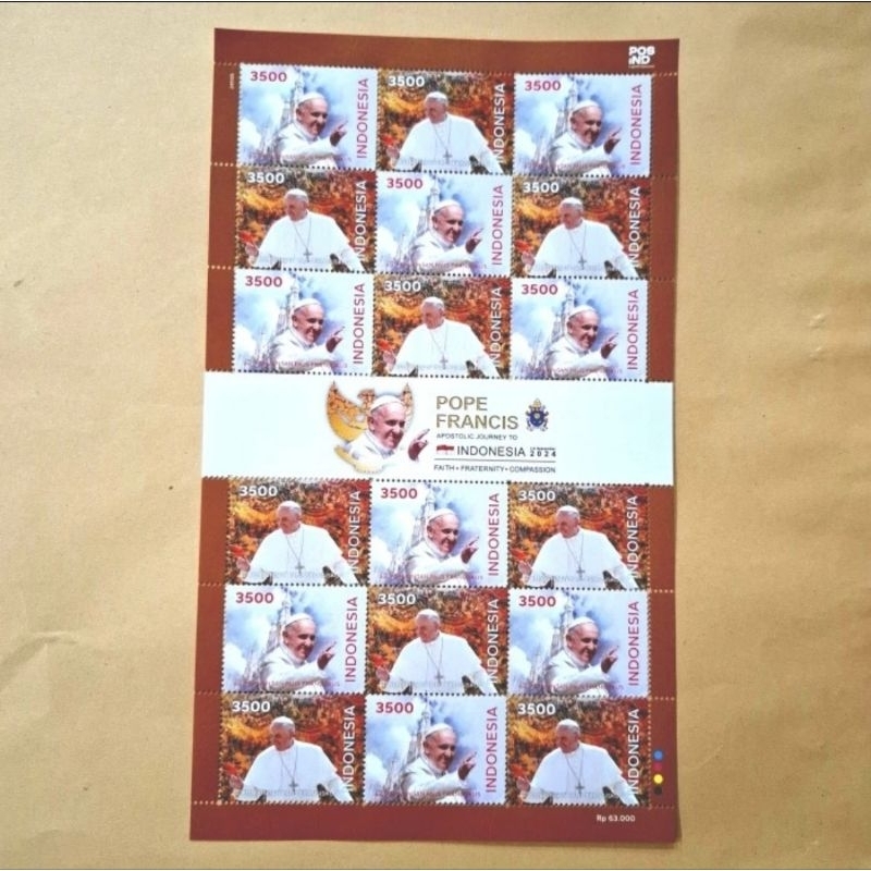 Jual prangko Pope Francis apostolic journey prangko Paus Fransiskus ...
