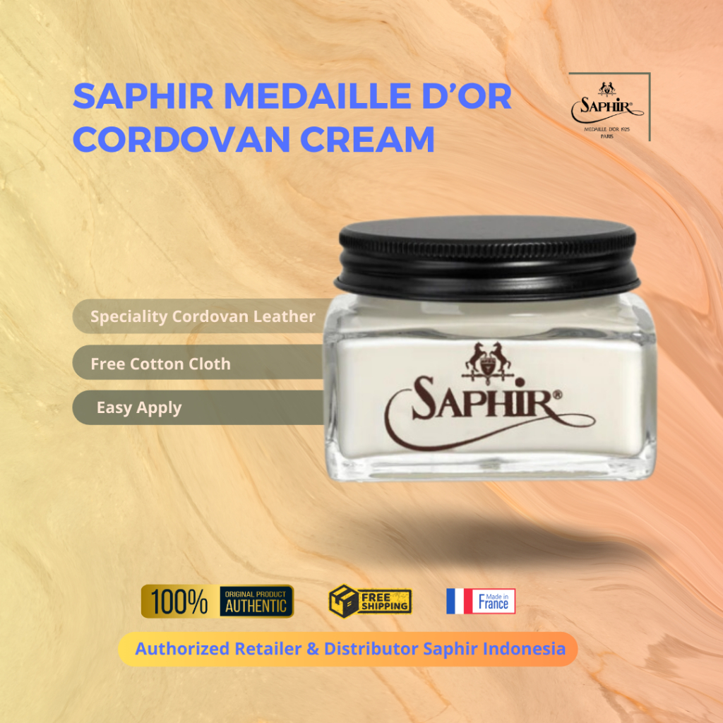 Jual Saphir Cordovan Cream | Neutral 75 ml | Medaille D’Or | Semir ...