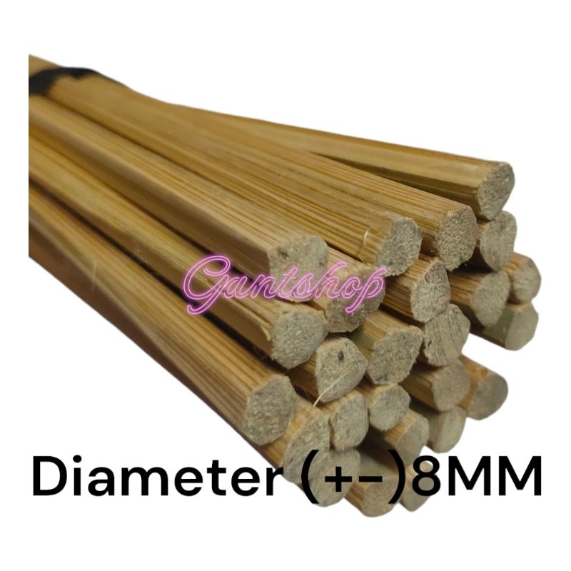 Jual Stick/Bambu 80 CM Diameter (+-)8 MM Tumpul Isi 25 Pcs | Shopee ...