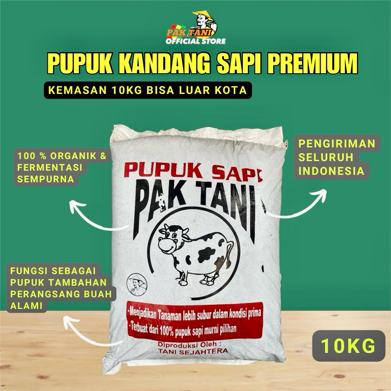 Jual PAKTANI PUPUK SAPI KERING 10KG - Organik Murni Siap Pakai | Shopee ...