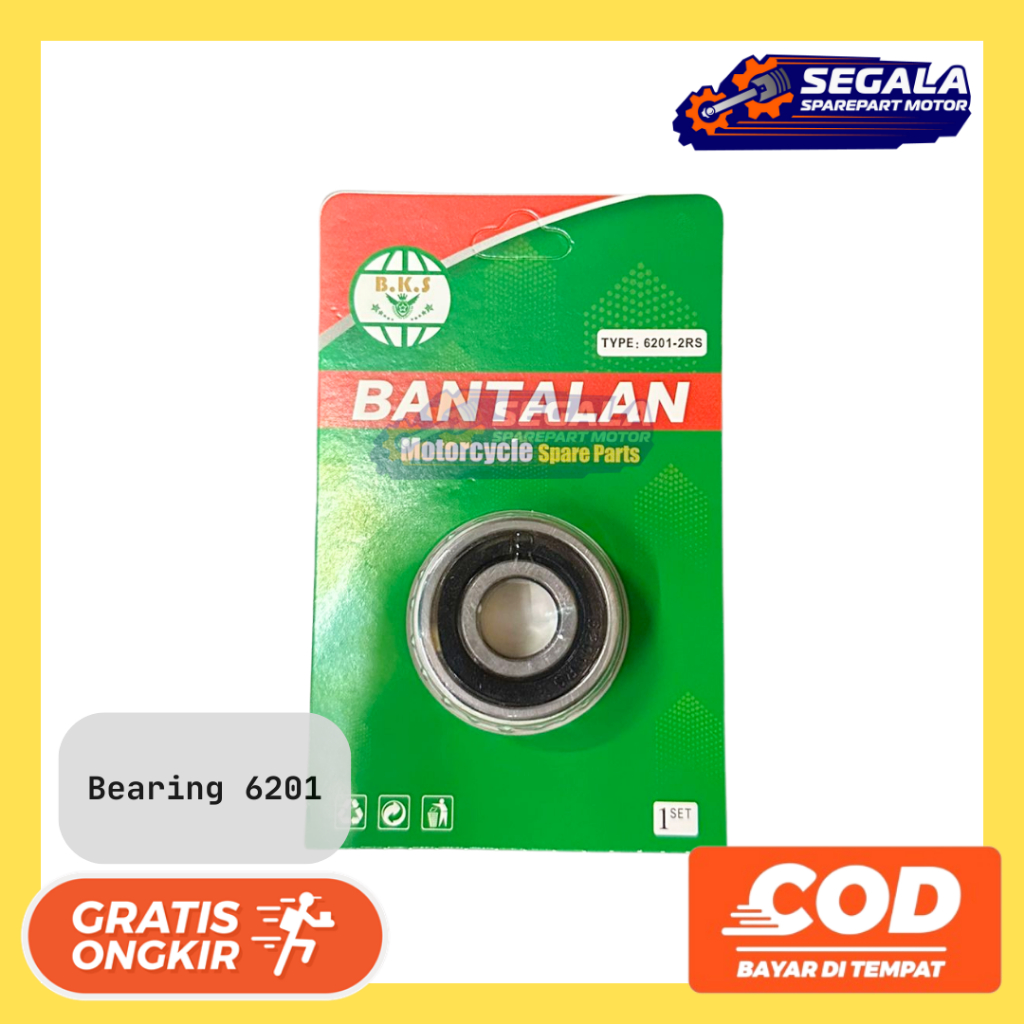 Jual Bantalan Lahar Bearing Sepeda Motor Merk BKS 6201 2RS Laher ...