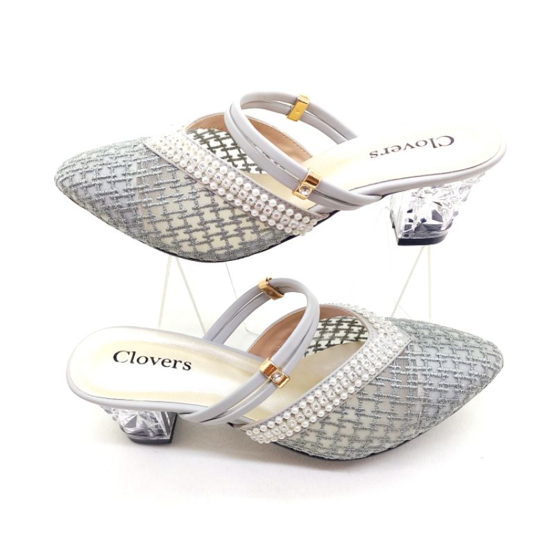 Jual Clovers Shoes Sandal Pesta Pernikahan Wanita Sandal Formal Brukat ...