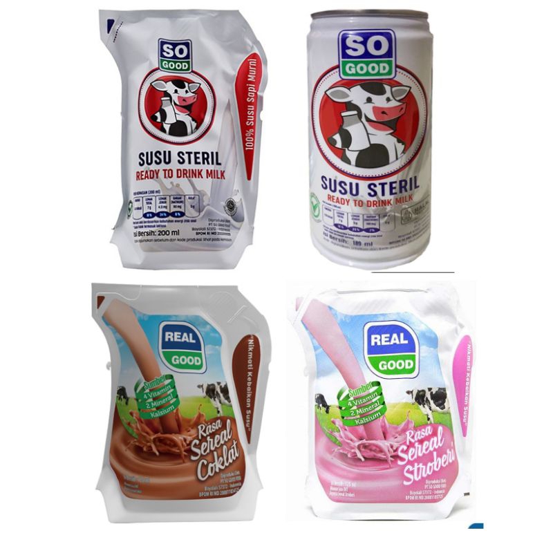 Jual Real Good So Good Susu Steril baru susu UHT Sereal Coklat ...