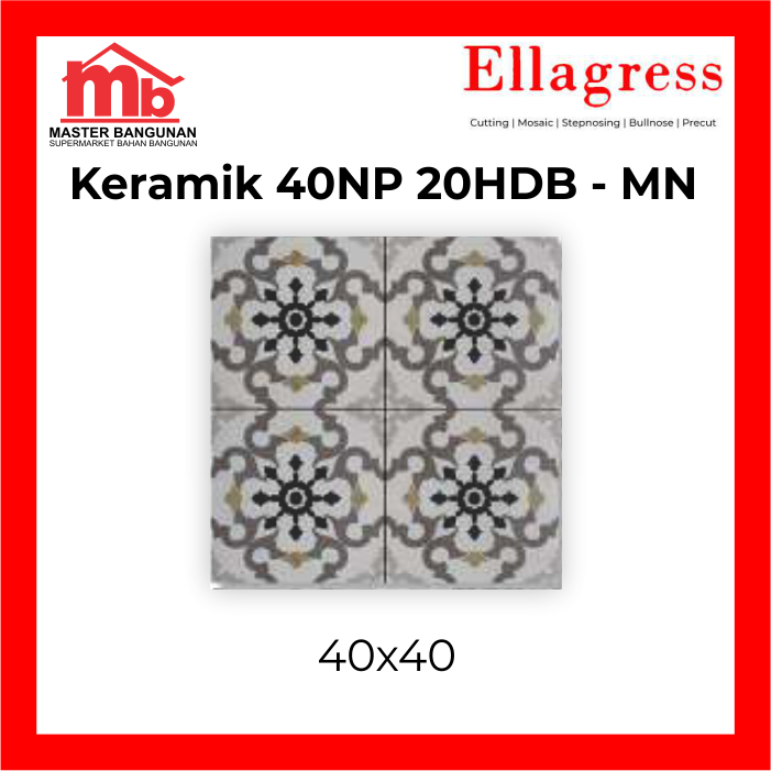 Jual Keramik ELLAGRESS Motif 40NP20HDB-MN 40x40 | Shopee Indonesia