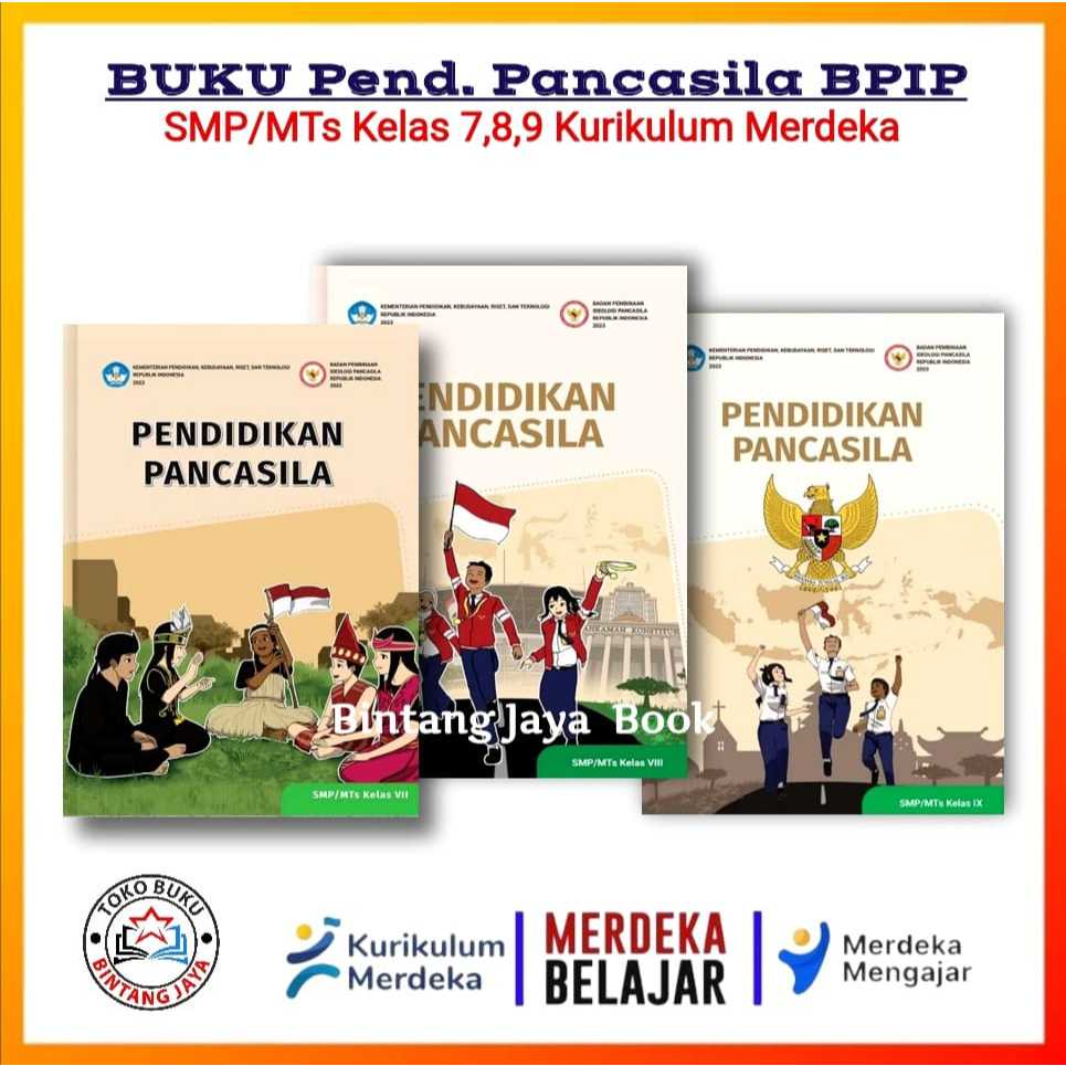 Jual Buku Siswa Pendidikan Pancasila SMP/MTs Kelas 7,8,9 DIKNAS/BPIP Kurikulum Merdeka | Shopee ...