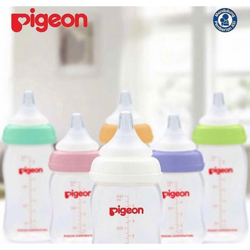Jual PIGEON BOTTLE WIDE NECK 160ml & 240 ml with Peristaltic Plus Nipple / Botol susu Pigeon ...