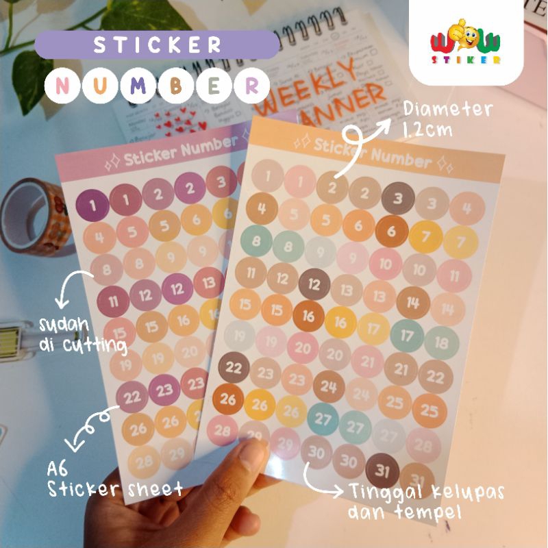 Jual Stiker Number Aesthetic Dengan Kualitas Kertas Terbaik - Paper ...