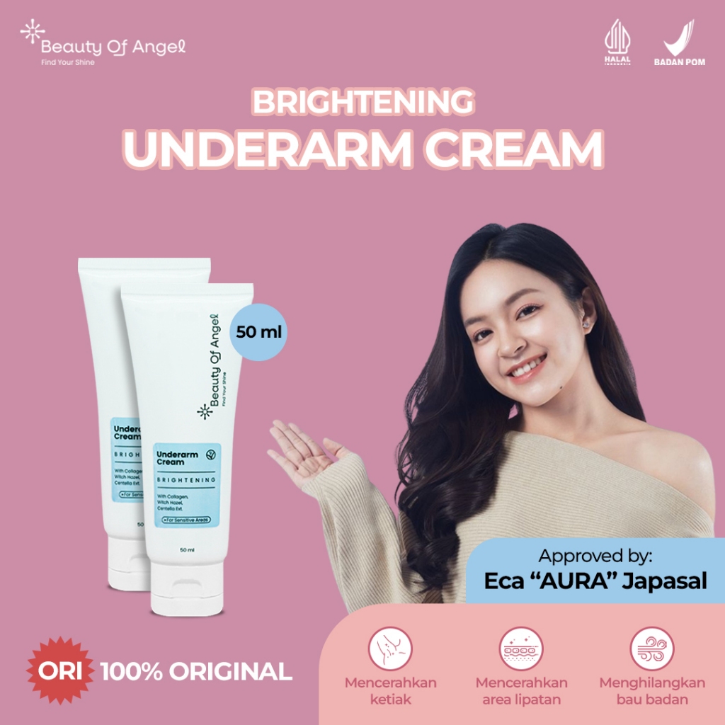 Jual BEAUTY OF ANGEL ECA AURA APPROVED UNDERARM CREAM Meredakan ...