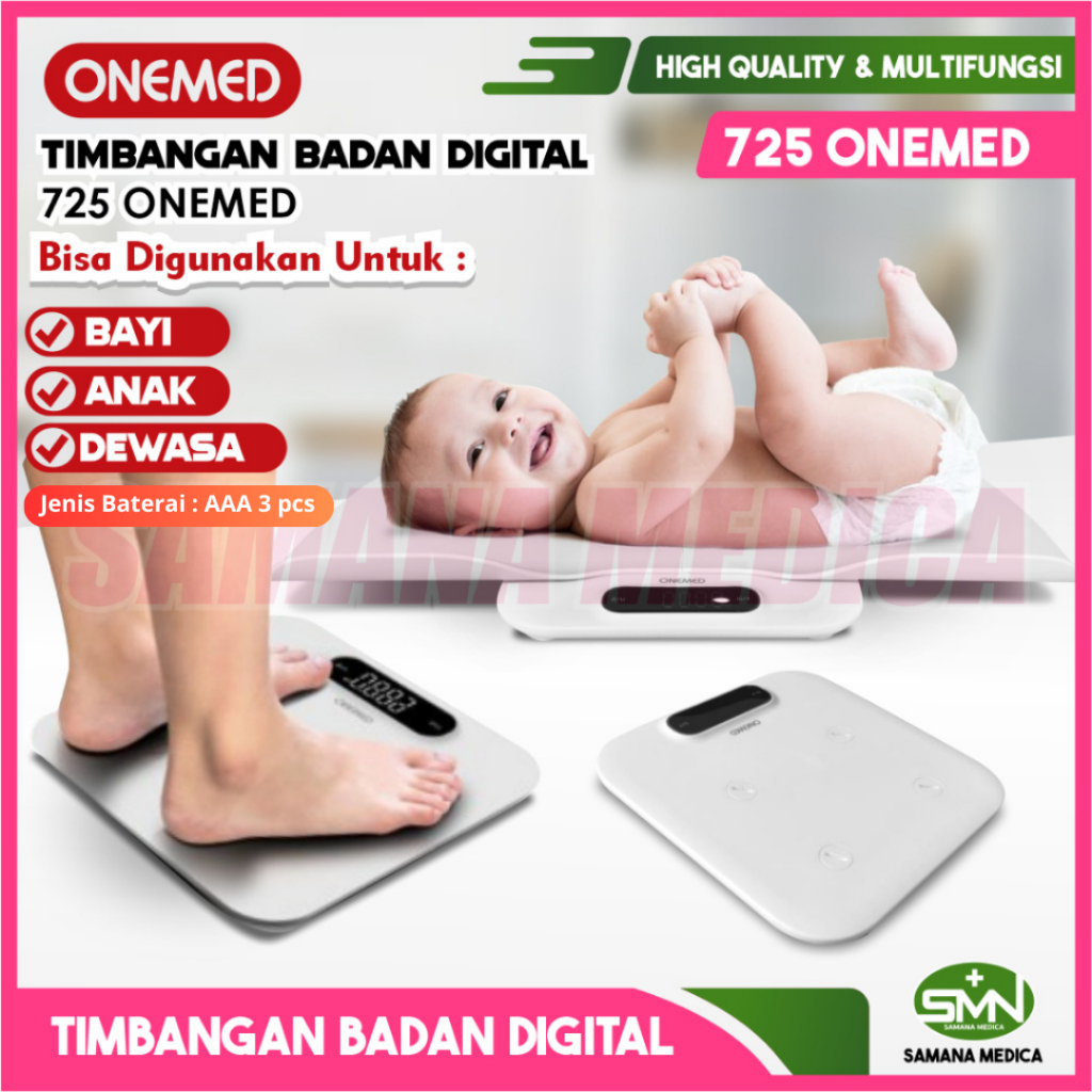 Jual Timbangan Badan Digital 3in1 725 ONEMED - Timbangan Bayi Anak dan ...