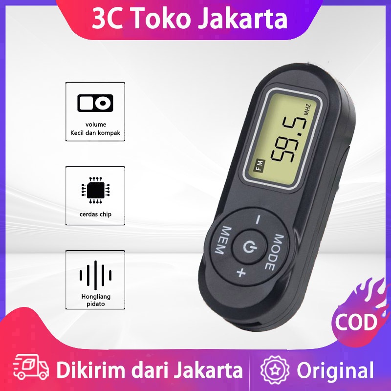 Jual HRD-727 Portable FM Radio Receiver LCD Display DSP Pemutar Radio ...