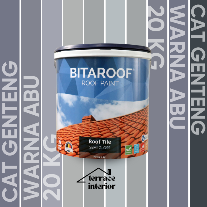 Jual Cat Genteng Bital Asia Bitaroof Warna Abu 20 KG | Shopee Indonesia