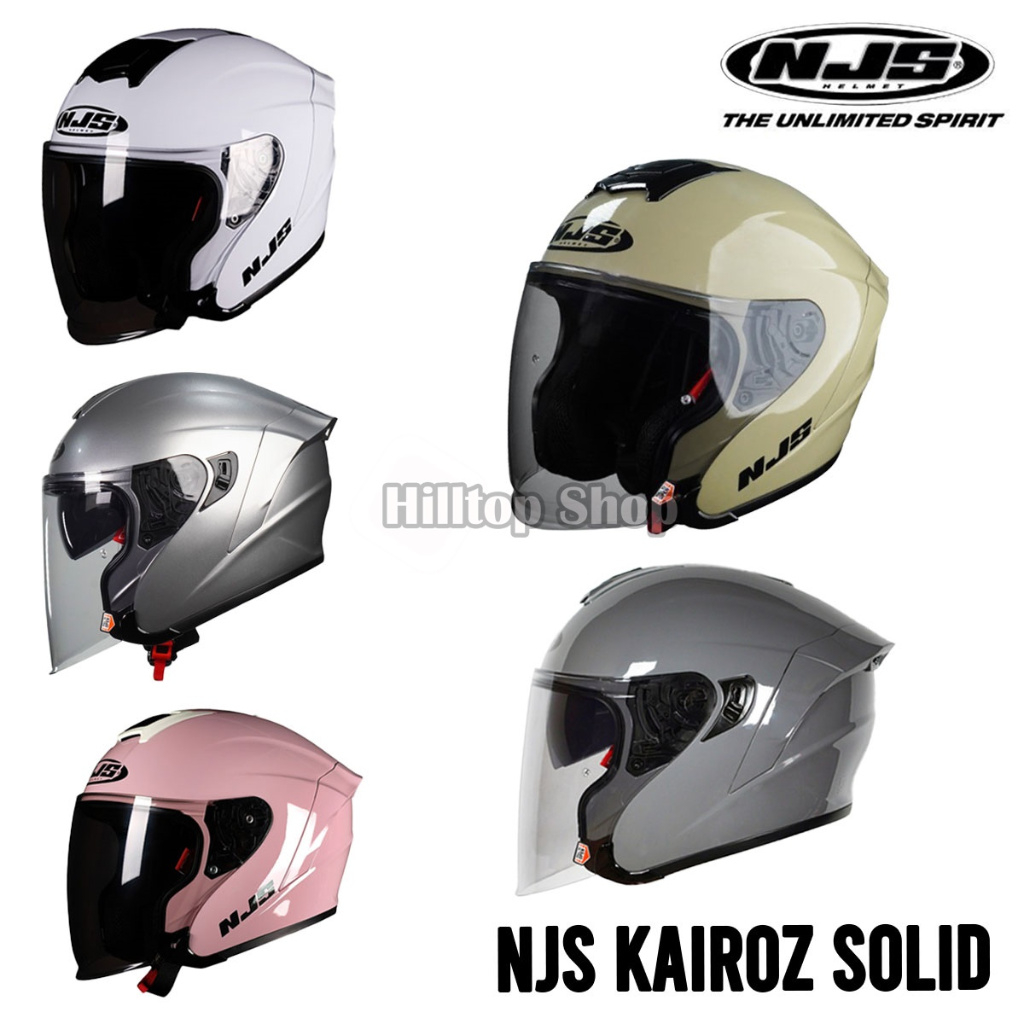 Jual Helm NJS Kairoz Solid Half Face Motorcycle Helmet | Shopee Indonesia