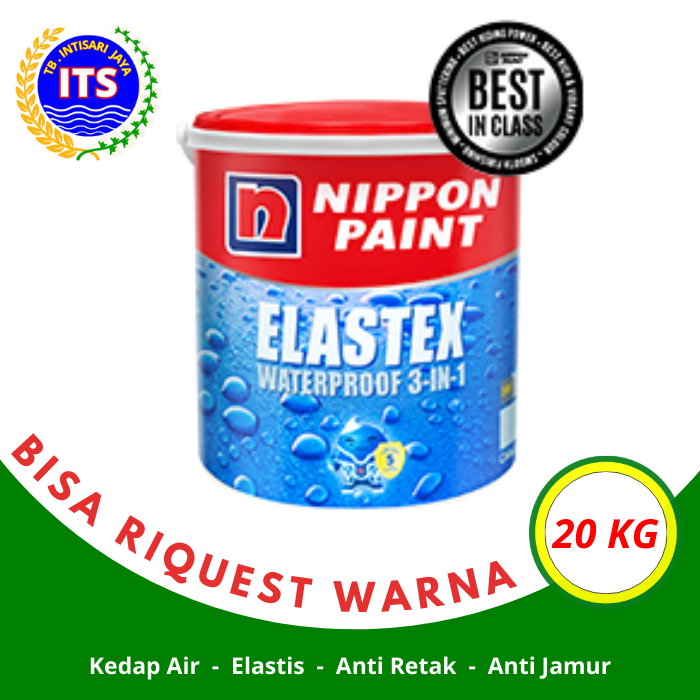 Jual Nippon Paint Elastex Waterproof 3 In 1 Cat Pelapis Anti Bocor (Tinting) 20 Kg | Shopee ...