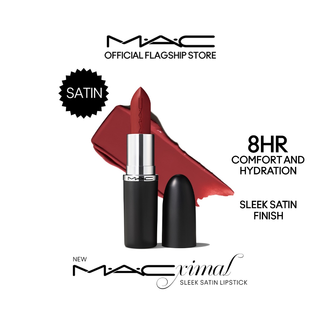 Jual MAC MACXIMAL Sleek Satin Lipstick / Lipstick Glossy Melembapkan ...