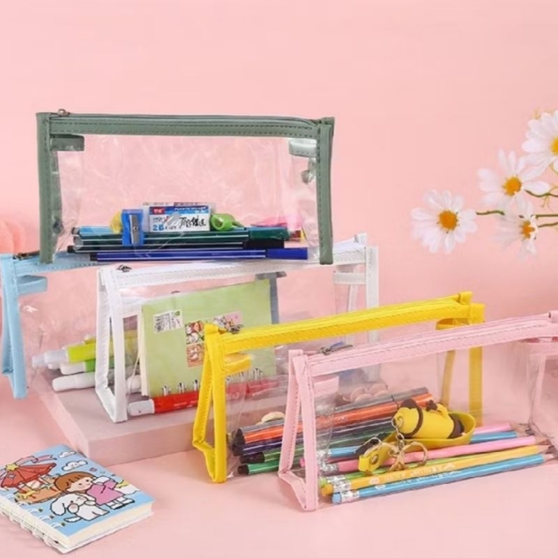 Jual Kotak Pensil Transparan Multifungsi Minimalis Tempat Pensil Bening ...