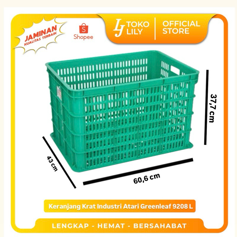 Jual Keranjang Krat Industri Box Kontainer Serbaguna Atari Greenleaf ...